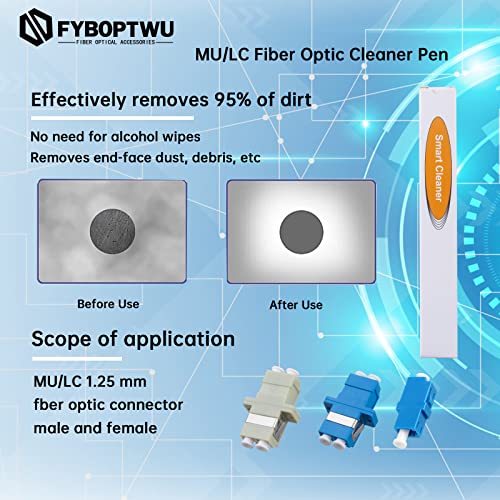 fyboptwu - 2 pcs Fiber Optic Cleaner Fiber Optic Tools Fiber Cleaning Pen for LC/MU Connector & SC/ST/FC Connector