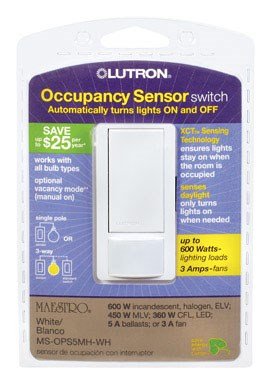 Lutron MS-OPS5MH-WH White Occupancy Sensor Switch