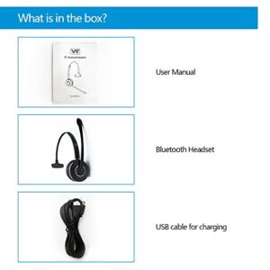 TV Bluetooth-Headset with Environmental-Noise-Cancelling(ENC) Microphone - Wireless Cellphone Computer Headphone with Mute,Volume,Call Control for Trucker,Call Center, Office