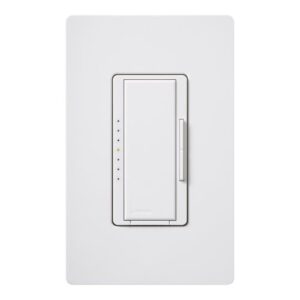 lutron maestro in-wall digital dimmer, 600 watt single-pole, with wallplate, maw-600h-wh, white