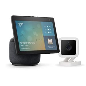 echo show 10 (3rd gen) | hd smart display with motion and alexa | charcoal | with wyze cam v3