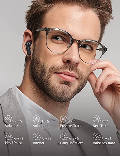 Wireless Bluetooth Earbuds, True Wireless Stereo Headsets in-Ear, 30H Playtime & Wireless Charging Case, Built-in Mic Earphones Premium Sound, Touch Control, IPX5 Waterproof Sport Headphones