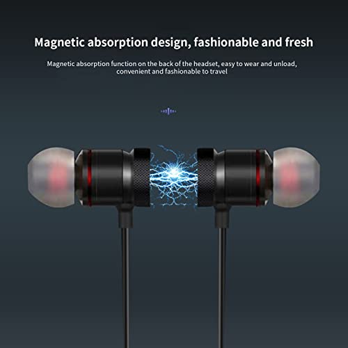 Wireless Earbuds Bluetooth Headphones with Microphone Wireless Headset Wireless In-Ear Earphones Noise Cancelling Heavy Bass Earbuds Headset Headphones with Mic for Sports Gym Running Phone Call Black