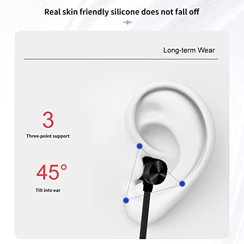 Wireless Earbuds Bluetooth Headphones with Microphone Wireless Headset Wireless In-Ear Earphones Noise Cancelling Heavy Bass Earbuds Headset Headphones with Mic for Sports Gym Running Phone Call Black