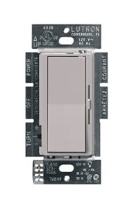 lutron dvcl-153pr-gr 150w single or 3-way cfl/led halogen and incandescent digital dimmer, gray