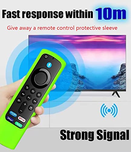 Voice Remote Control Replacement Fire TV L5B83G with Cover Silicone Case, fit for Fire TV Lite, Fire TV Stick 4K Max/Bundle (2nd Gen and Later), Cube (1st Gen and Later), Fire TV (3rd Gen)