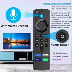 Voice Remote Control Replacement Fire TV L5B83G with Cover Silicone Case, fit for Fire TV Lite, Fire TV Stick 4K Max/Bundle (2nd Gen and Later), Cube (1st Gen and Later), Fire TV (3rd Gen)