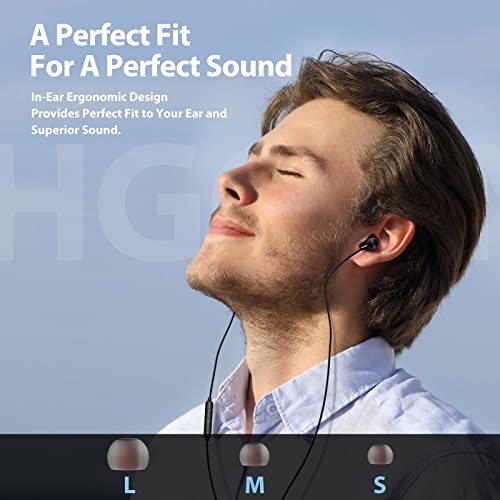 USB C Headphones for Galaxy S23 A53,HiFi Stereo Type C Earphones with Microphone Volume Control In-Ear Wired Earbuds for Samsung S22 S21Ultra S20 Z Fold4 iPad Air Pro Google Pixel 7 6 Oneplus 10 9 Pro