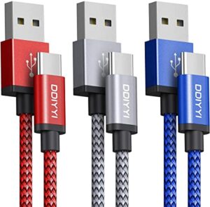 ddiyyi long usb type c cable fast charging [3-pack 10ft], usb a to usb c charger cable, braided cord for samsung galaxy s22 s21 s20 s10e s10 s9 s8 plus, note 20 10 9 ultra, a10e a11 a12 a13 a03s a32