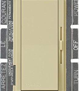 Lutron DVSTV-IV Diva 8 Amp 3-way/Single-Pole 0-10V Dimmer, no neutral required, Ivory