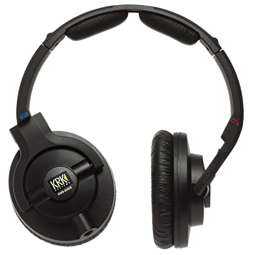 KRK KNS 8400 On-Ear Closed Back Circumaural Studio Monitor Headphones with Volume Control