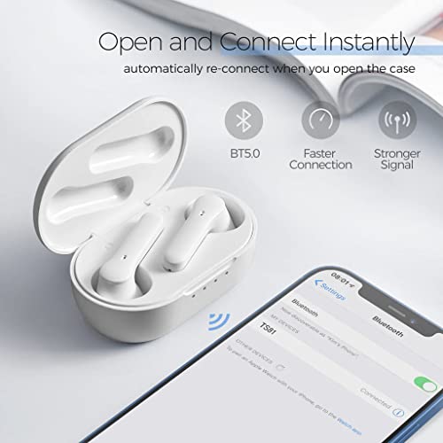 Wireless Earbuds, Bluetooth Earbuds in Ear with Wireless Charging Case/USB-C, ENC Noise Cancelling, Wireless Earphones Hi-Fi Stereo Sound Headphones, Touch Control/25H/IPX7 for Sports/Work/3 Mode