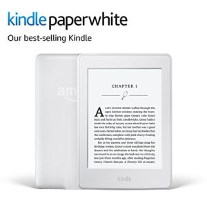 kindle paperwhite e-reader (previous generation – 2015 release) – white, 6″ high-resolution display (300 ppi) with built-in light, wi-fi, ad-supported