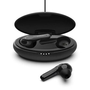 belkin wireless earbuds, soundform move true wireless bluetooth earphones with touch controls, ipx5 certified, sweat and water resistant with deep bass for iphone, galaxy, and more – black