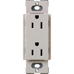 lutron satin colors 20 amp tamper-resistant duplex receptacle – taupe