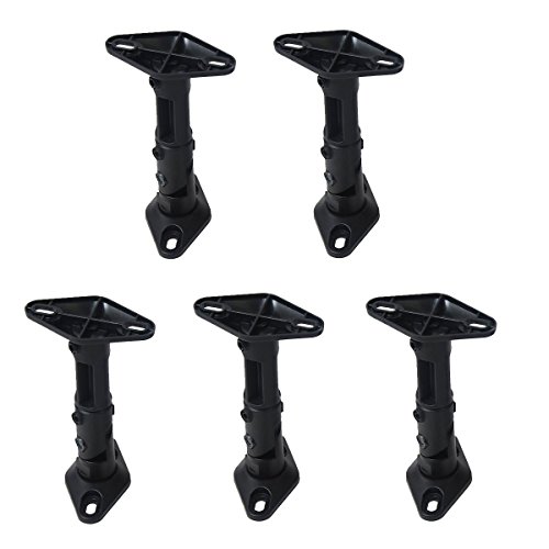 VideoSecu 5 Speaker Wall Ceiling Mount Brackets Black for Home Theater Satellite Speakers 1XZ (Black, 5 Pack)