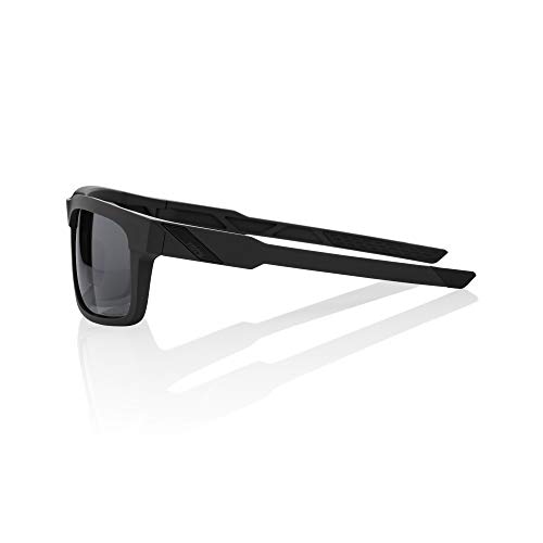 100% Type S Sport Wrap Around Sunglasses - Durable, Lightweight Active Performance Eyewear w/Rubber Temple & Nose Grip (Soft TACT Slate - Grey PEAKPOLAR Lens)