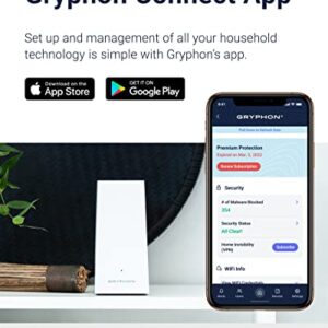 Gryphon AX – Ultra-Fast Mesh WiFi 6 Parental Control Router – Advanced Content Filters and Next-Gen Firewall - 4.3 Gbps Across 3,000 sq. ft. per Router for Multi-Device Households