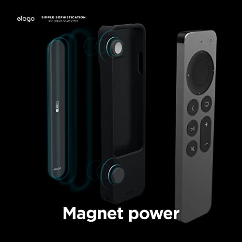 elago Metal Plate Compatible with R1 Apple TV Siri Remote 4K 4th Generation Case - Powerful Magnets Stick to Plate, Adhesive Tape Included, Minimalistic Design, Complete Access, 2 Plates Included