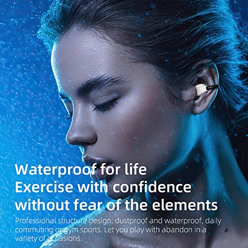 ESSONIO Open Ear Headphones Bluetooth earpiece Noise Cancelling Headphones Ear Clip Headphones Bluetooth Workout Headphones Open Ear Headphones for Sports