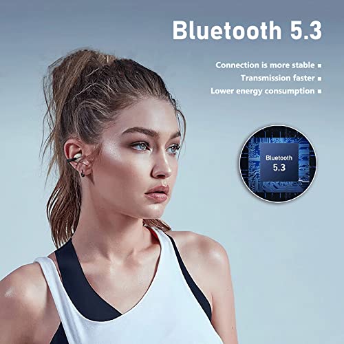 ESSONIO Open Ear Headphones Bluetooth earpiece Noise Cancelling Headphones Ear Clip Headphones Bluetooth Workout Headphones Open Ear Headphones for Sports