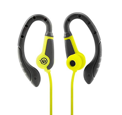 Wicked Audio Fight — Sweat Resistant Earbuds — Earbud Headphones for Exercise — Wired Headphones with Microphone and Track Control, Tangle-Free Cord and Flex Grip — Lime