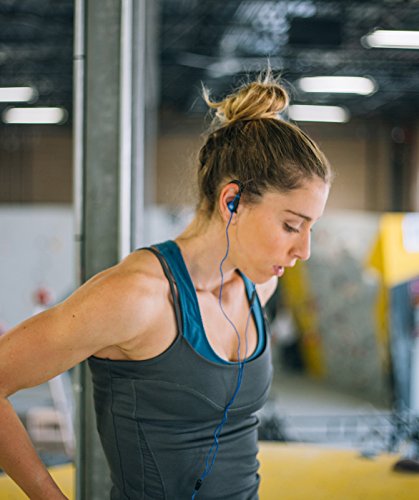 Wicked Audio Fight — Sweat Resistant Earbuds — Earbud Headphones for Exercise — Wired Headphones with Microphone and Track Control, Tangle-Free Cord and Flex Grip — Lime