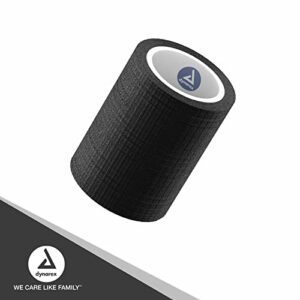 Dynarex Sensi-Wrap Bandage Rolls are a Self-Sticking Wrap Provides Stay in Place Compression. Great for Tough to Wrap Areas of The Body, Over a Bandage or Tattoo. Black, 2” x 5 yds, 1 Box of 36 Rolls