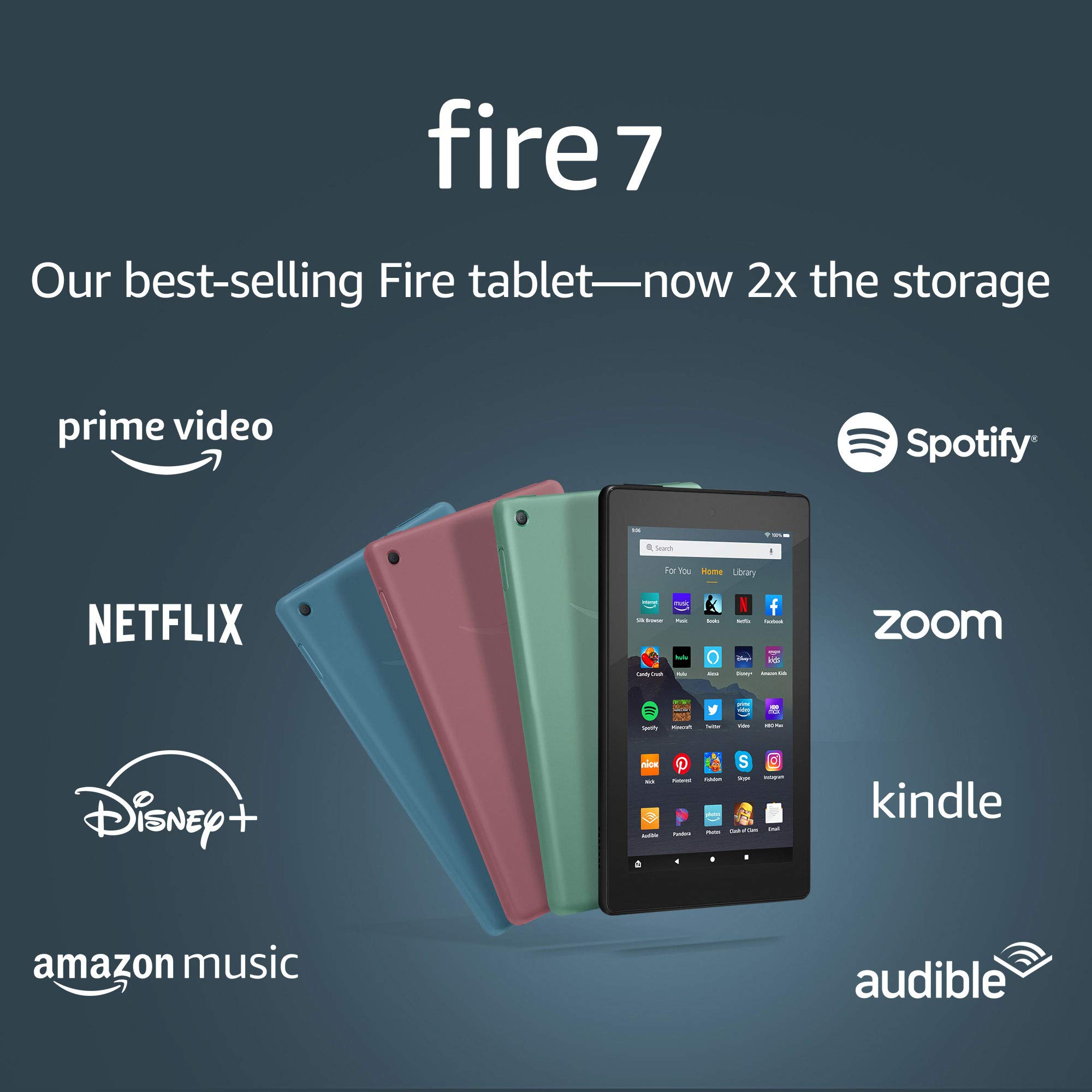 Certified Refurbished Fire 7 Tablet, 7" display, 16 GB (2019 release) - Black