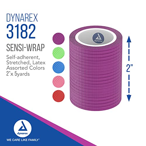 Dynarex Sensi Wrap, Rainbow Color, 2 Inches X 5 Yards, 36 Count