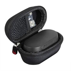 hermitshell hard travel case for skullcandy sesh true wireless in-ear earbud (black)