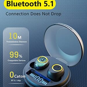 Bluedio D3 Wireless Earbuds, in-Ear Earphones with Charging Case, Car Headset Built-in Mic Support Wireless Charging for Cell Phone, Sport, Black