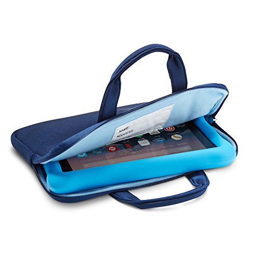 NuPro Zipper Sleeve for all versions of Fire Kids Edition 7" or 8" Tablets, Blue