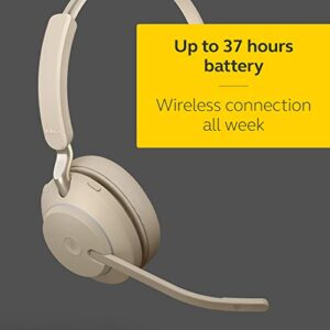 Jabra Evolve2 65 USB-A MS Mono - Beige Wireless Headset/Music Headphones