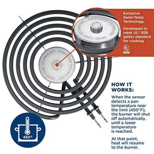 GE & HOTPOINT ELECTRIC RANGE BURNER ELEMENT SENSI-TEMP COIL - 8”