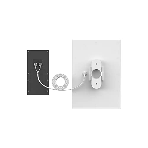 Ring Solar Panel For Ring Video Doorbell 2, Video Doorbell 3, Video Doorbell 3.1, Video Doorbell 3+ and Video Doorbell 4, Battery Doorbell Plus - White