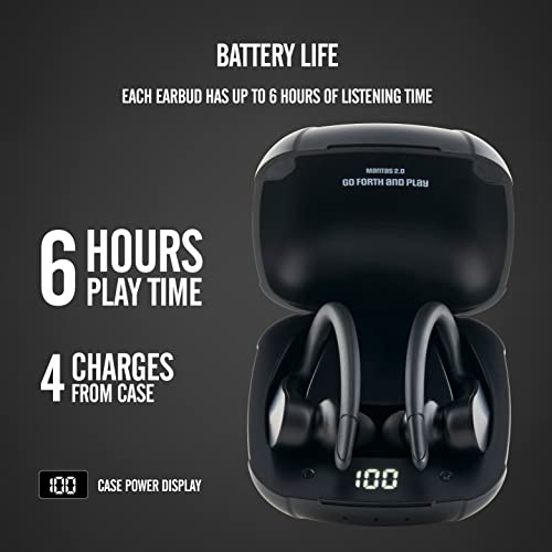 Outdoor Tech Mantas 2.0 Bluetooth Headphones Ear Buds - Wireless Earbuds, Wireless Headphones for Apple, Headphones Wireless Bluetooth - Bluetooth Earbuds