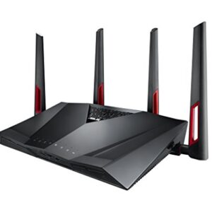 ASUS AC3100 WiFi Gaming Router (RT-AC88U) - Dual Band Gigabit Wireless Router, WTFast Game Accelerator, Streaming, AiMesh Compatible, Included Lifetime Internet Security, Adaptive QoS, MU-MIMO