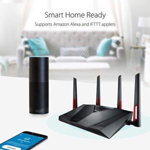 ASUS AC3100 WiFi Gaming Router (RT-AC88U) - Dual Band Gigabit Wireless Router, WTFast Game Accelerator, Streaming, AiMesh Compatible, Included Lifetime Internet Security, Adaptive QoS, MU-MIMO