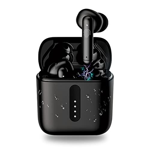 VEECOH True Wireless Earbuds Bluetooth Headphones Deep Bass Earphones,25H Playtime LED Display Touch Control Built-in Microphone in-Ear IPX5 Waterproof Headset for Airpods iPhone Samsung iOS Android