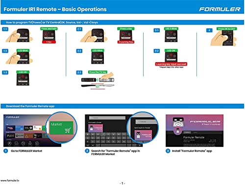 Latest and Upgraded Formuler IR Remote Control formuler z7+ 5g, z8, z8 pro, z10, z10 pro, z10 se, z10 pro max, z Plus neo, z Alpha, cc Model only by E4U