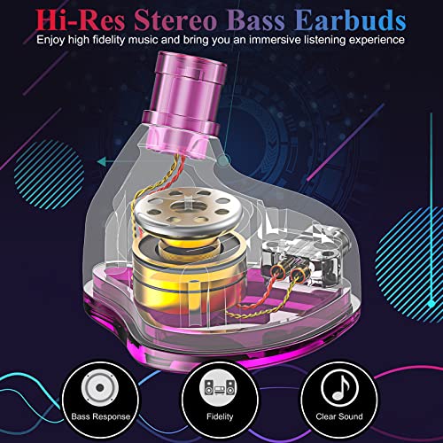 Wired Earbuds 3.5mm Sports Headphones for Samsung A13 A03s Bass Stereo HiFi Stereo in-Ear Earphone with Mic for Samsung Galaxy A52 A33 iPhone 6S 6 5S SE Pixel 5a 4a 3a MP3 MP4 PS5 Laptop