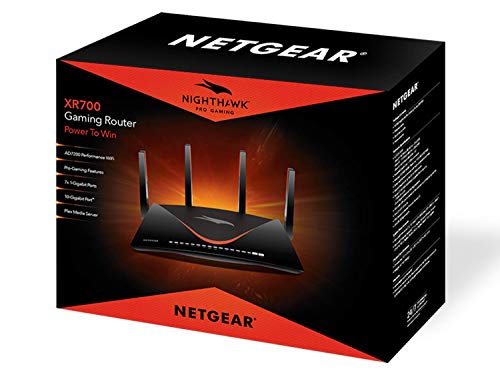 NETGEAR Nighthawk Pro Gaming XR700 WiFi Router with 6 Ethernet Ports and Wireless Speeds Up to 7.2 Gbps, AD7200, Optimized For The Lowest Ping