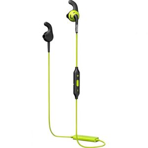 philips actionfit in-ear wireless headphones with ipx2 sweat-proof design (shq6500cl), black/lime green