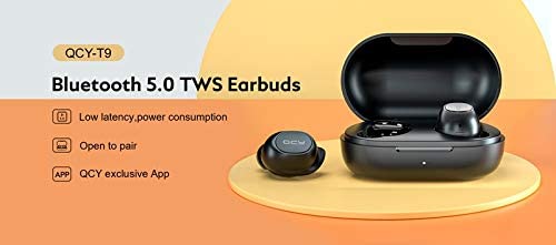 Edonka T9 True Wireless Earbuds with Charging Case, TWS Bluetooth 5.0 Headphones Stereo in-Ear for Running Sport