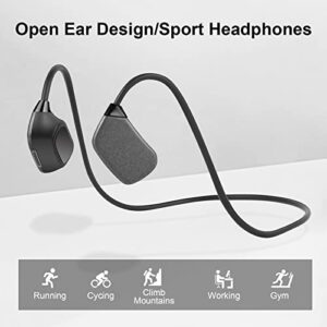 Vounel X5 Pro - Premium Bone Conduction Open-Ear Bluetooth Headphones - Sweat Resistant Sports Headphones - 6+ Hours Playtime Headset for Music/Gaming//Running/Working (Grey)