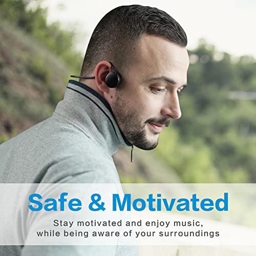 TV Bone-Conduction Open-Ear Bluetooth Sports-Headphones - Wireless Earphones with Built-in Mic,Waterproof Sweatproof Headset for Running,Cycling,Hiking,Gym