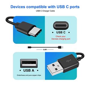 6ft USB C Charger Cable Charging Cord for Samsung Galaxy Tab S8 S7, S6, S5e, S4, S3, Tab A8, 10.5" A7 10.4" A7 Lite 8.7" Tab A 10.1 SM-T510, Tab A 8.4", 8.0" SM-T380/387 SM-T500/220 Tablet USB C Cable