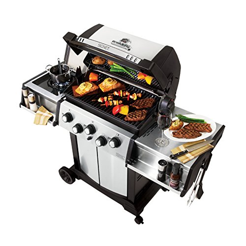 Broil King 986887 Signet 90 Natural Gas Grill with Side Burner and Rear Rotisserie