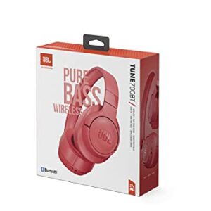 JBL TUNE 700BT - Wireless Over-Ear Headphones - Coral (Renewed)